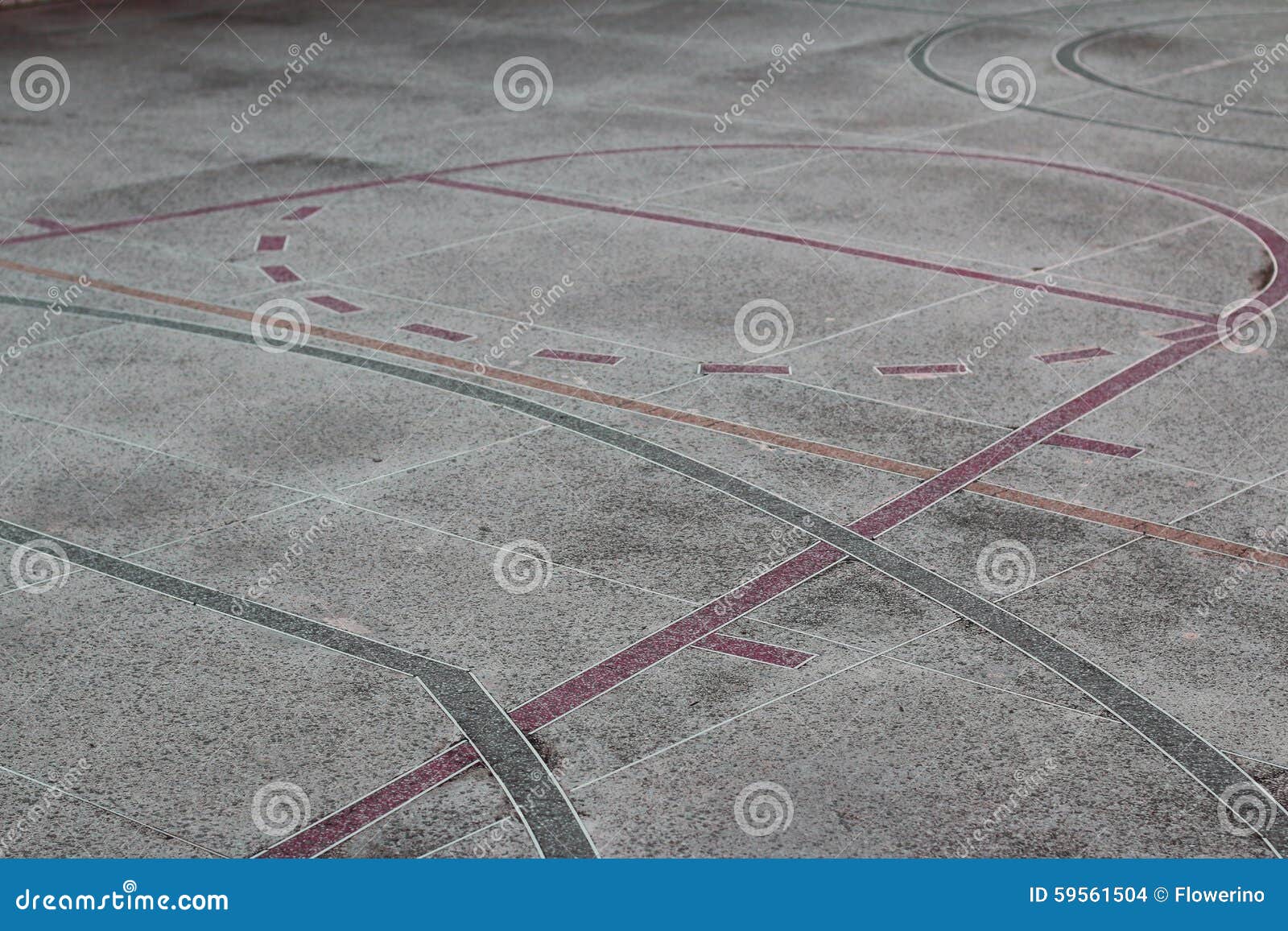 Multisport Court with Poured Pavement Stock Photo - Image of game ...