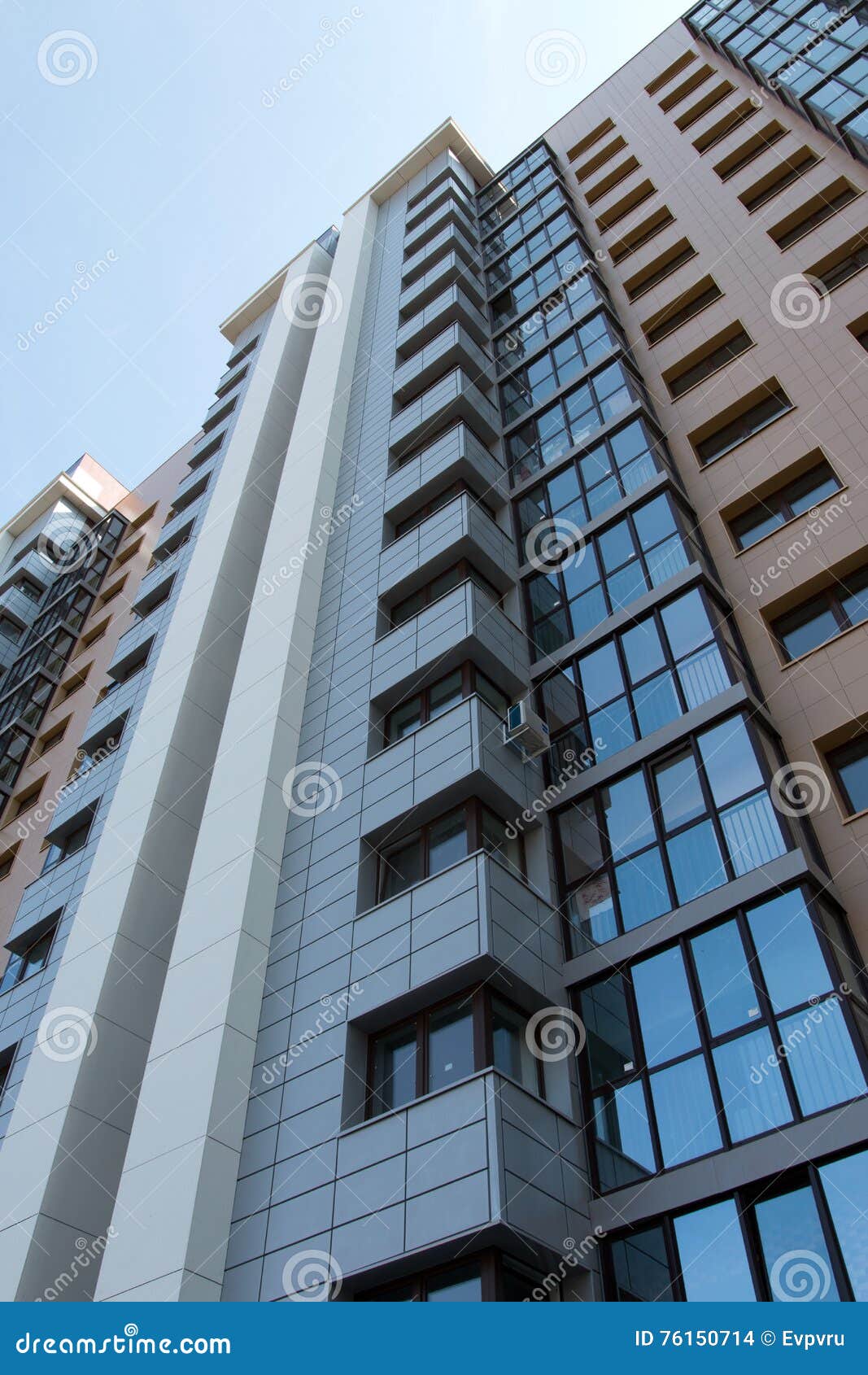 Multistorey Apartment Building Stock Photo - Image of storey, wall ...