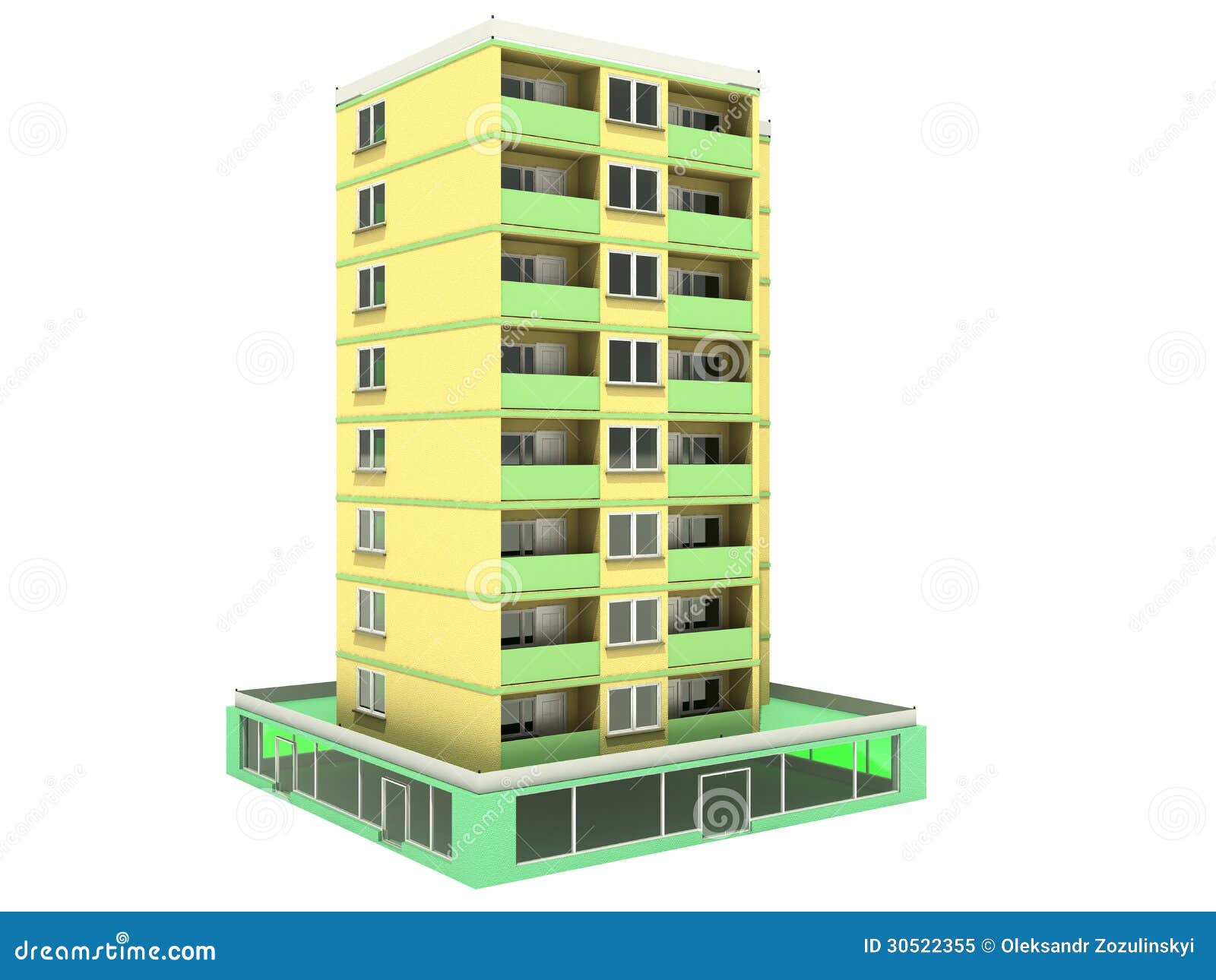 Multistorey house â„–2 stock illustration. Illustration of design ...