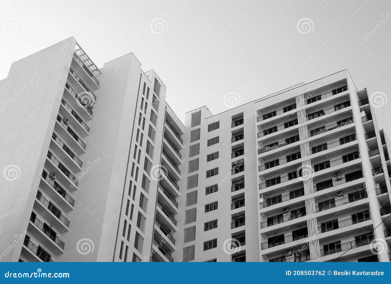 Multistory Residential Building View from the Ground Stock Photo ...
