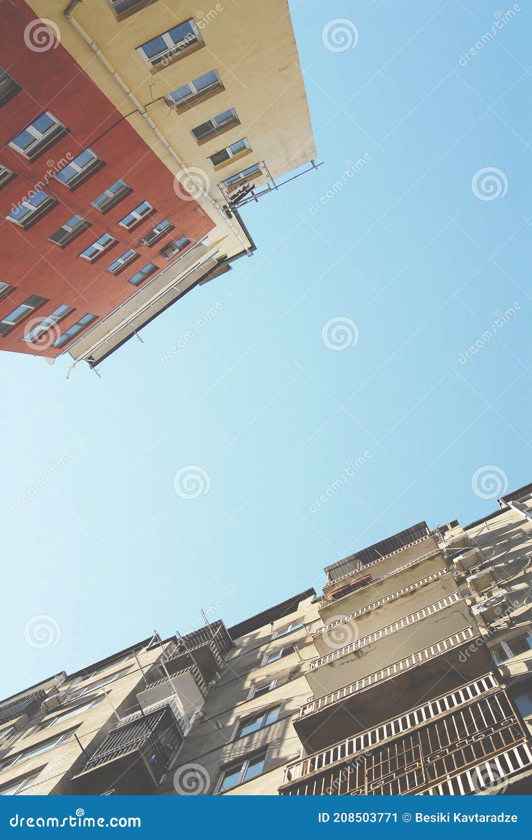 Multistory Residential Building View from the Ground Stock Image ...
