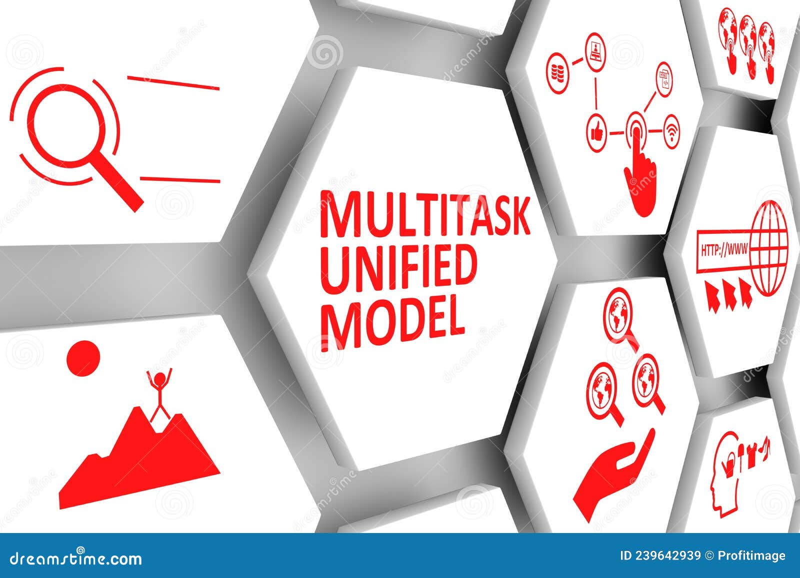 MULTITASK UNIFIED MODEL Concept Cell Background Stock Illustration ...