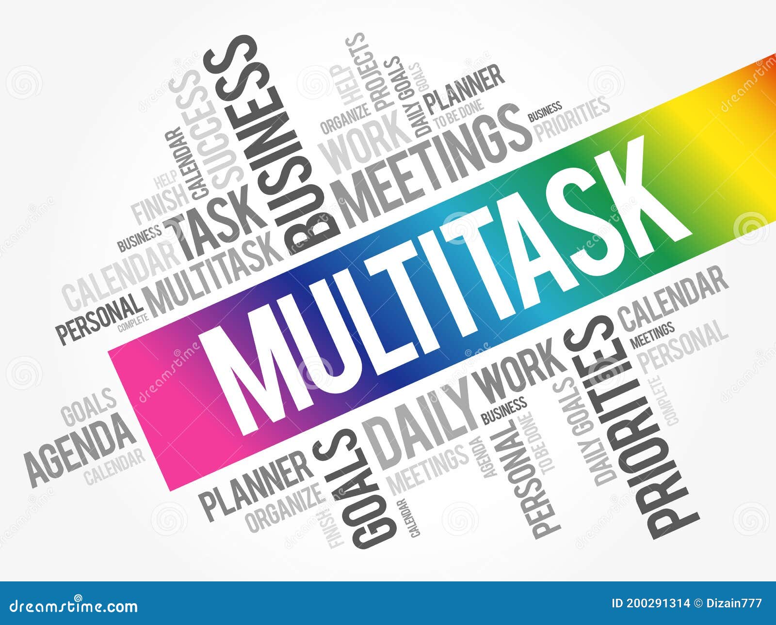 MULTITASK Word Cloud Collage Stock Illustration - Illustration of ...