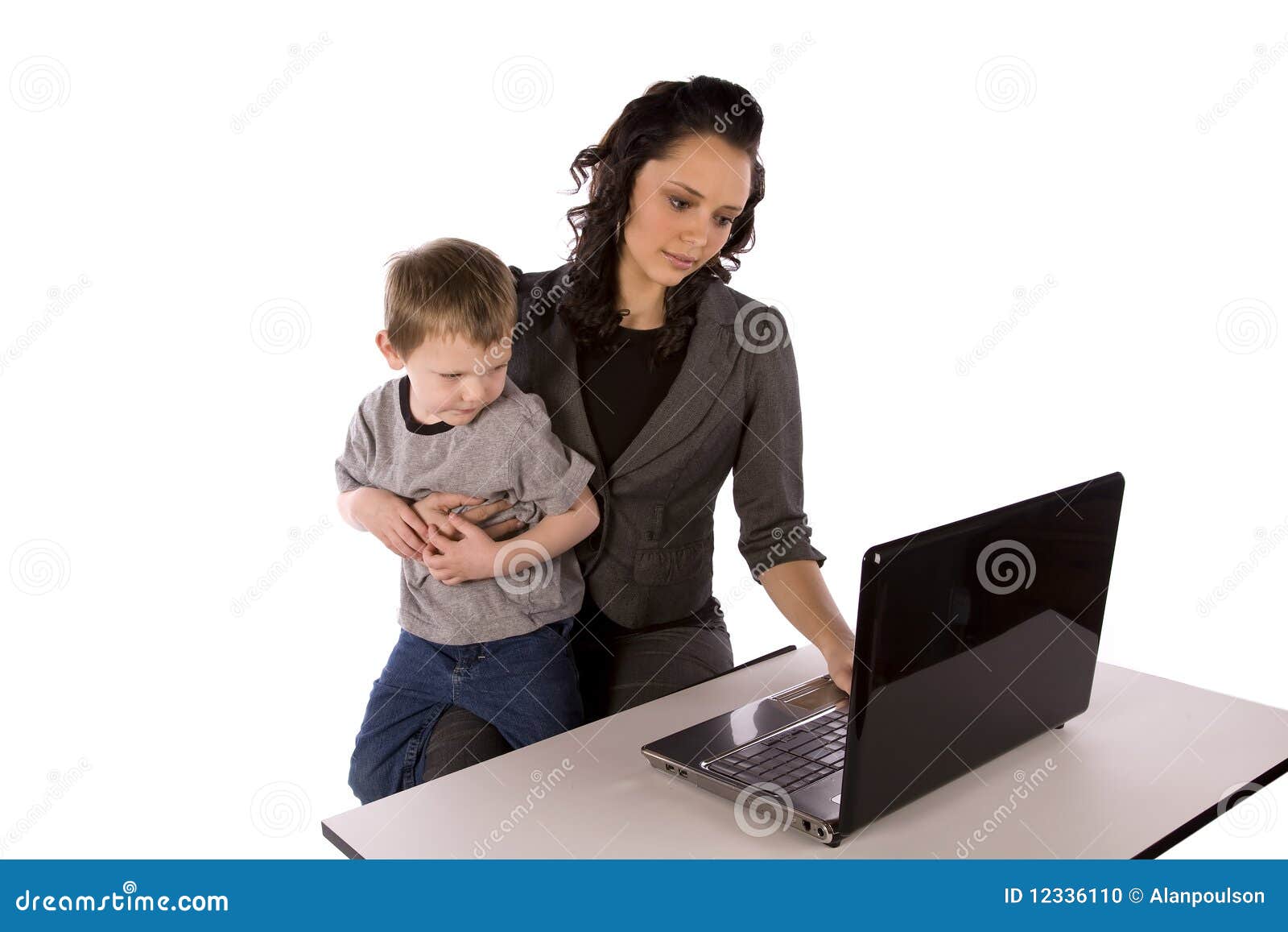 Multitasking stock photo. Image of female, person, family - 12336110