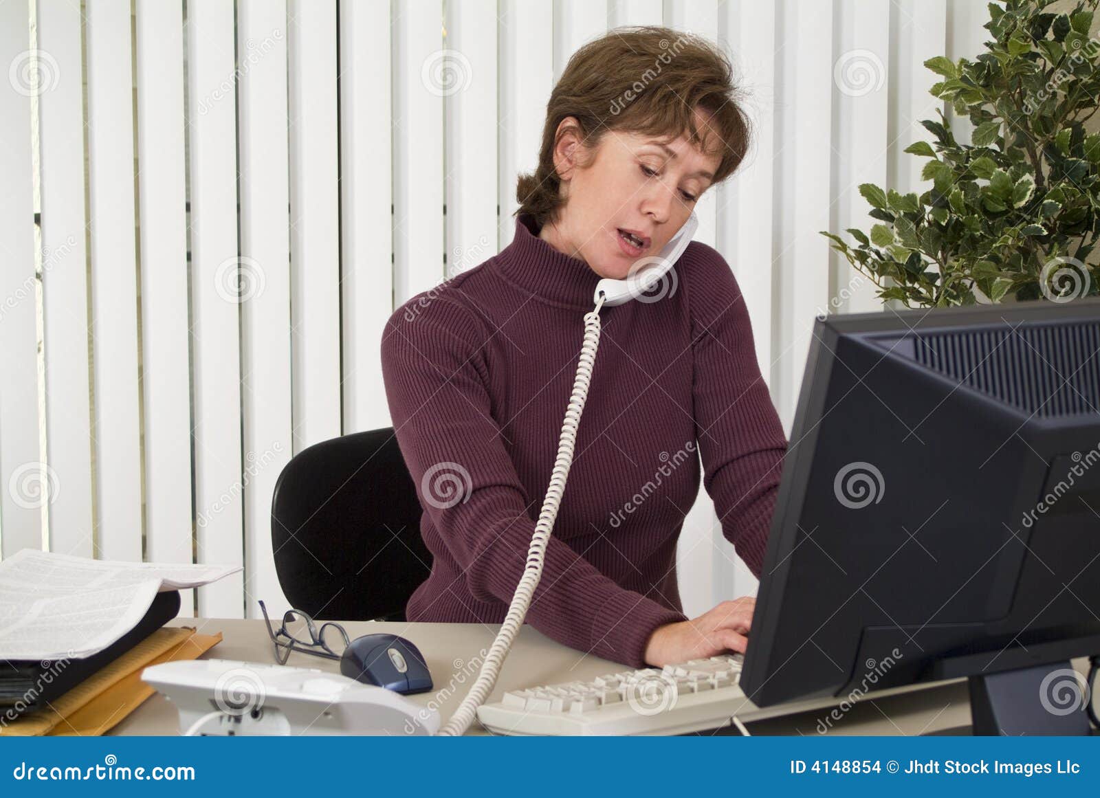 Multitasking stock photo. Image of helping, helpful, clerical - 4148854