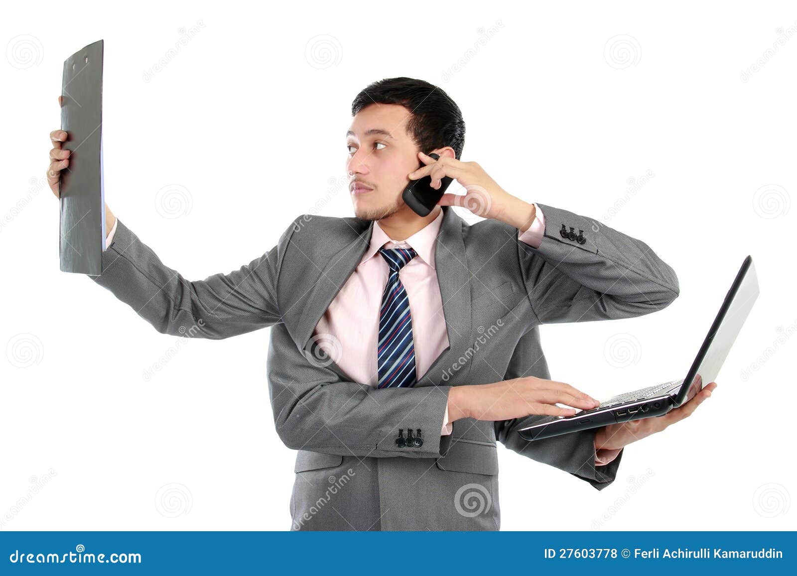 Multitasking Businessman Royalty Free Stock Photos - Image: 27603778