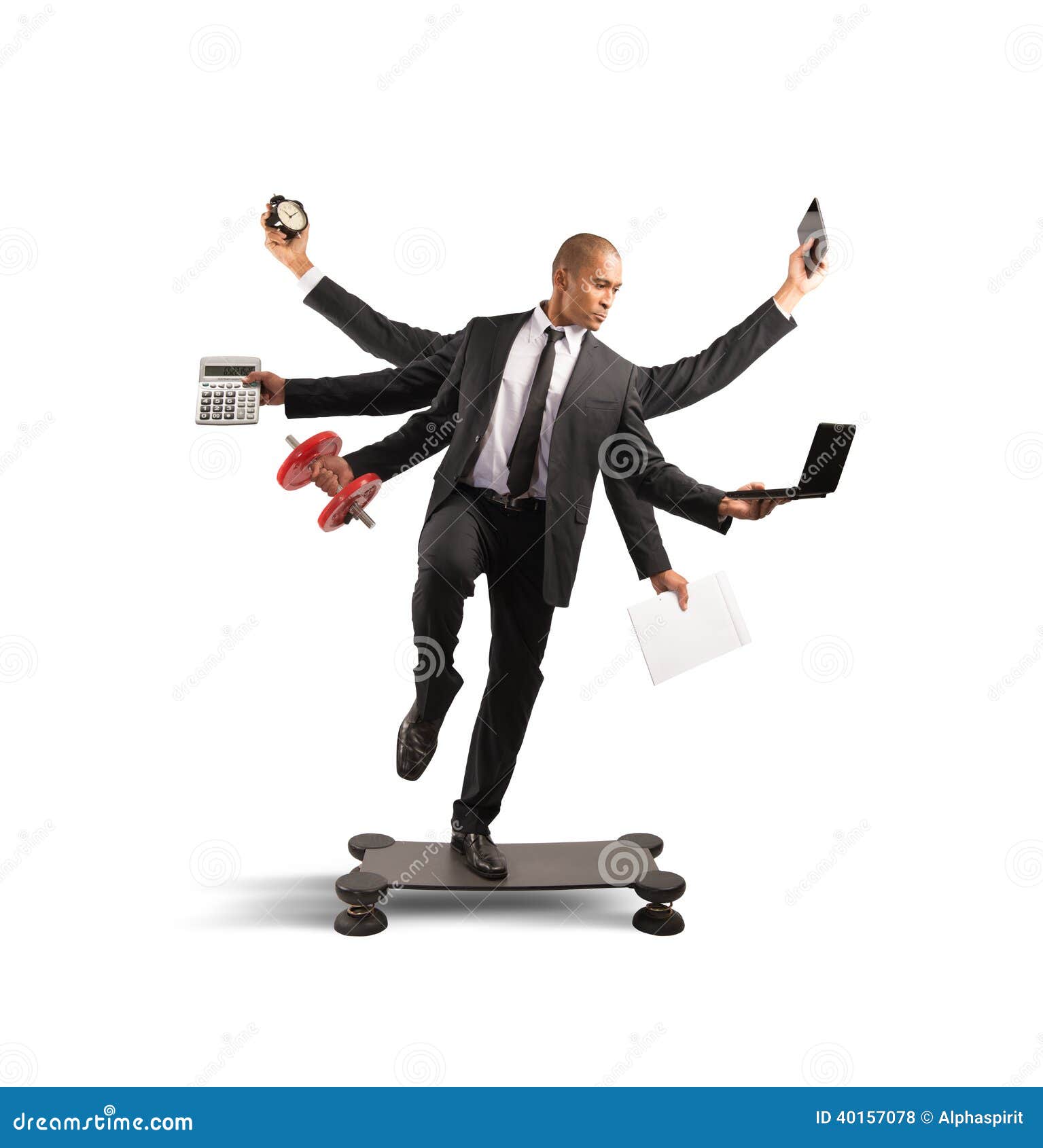 Multitasking businessman stock photo. Image of health - 40157078