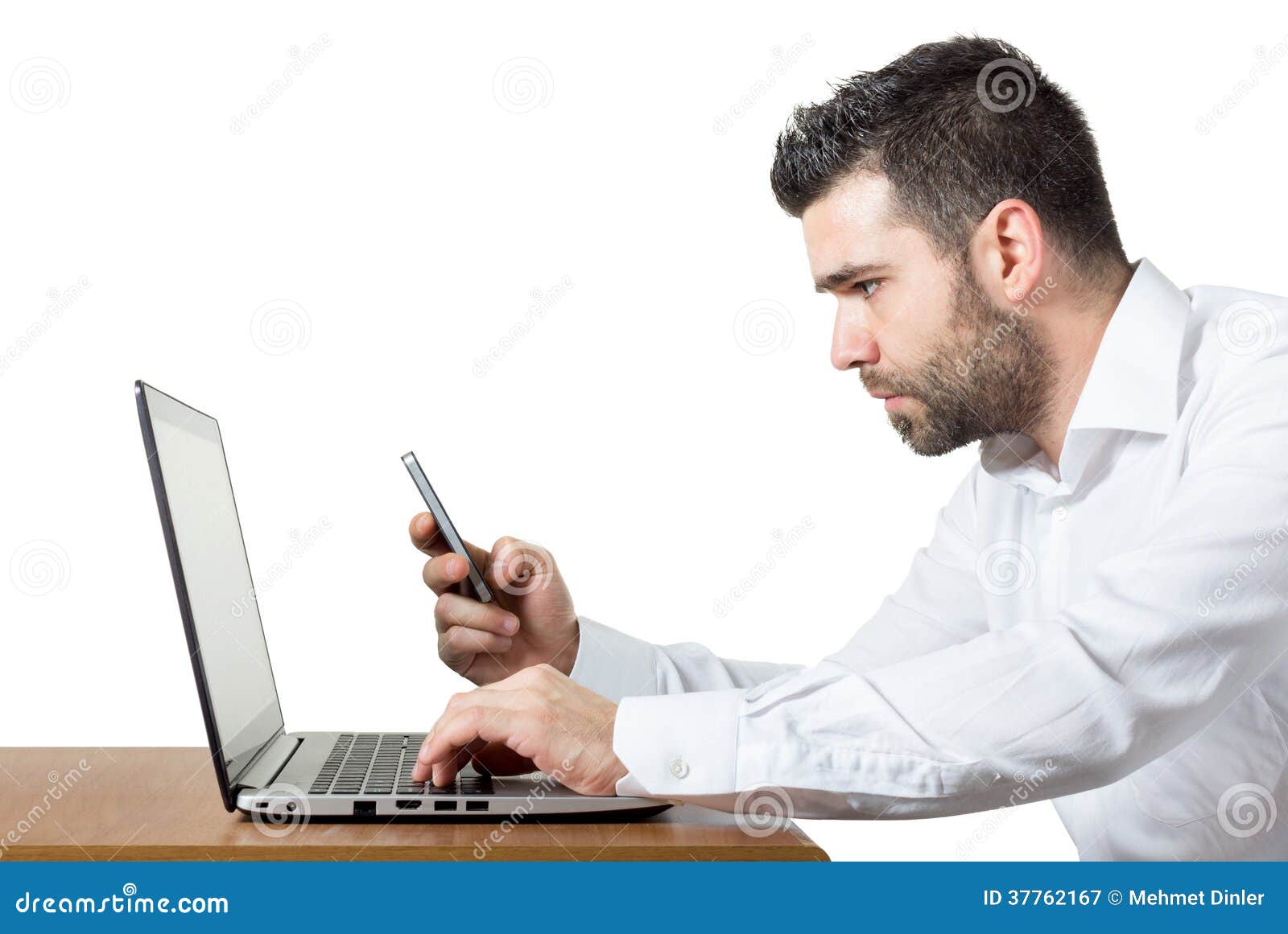 Multitasking Businessman stock image. Image of sitting - 37762167