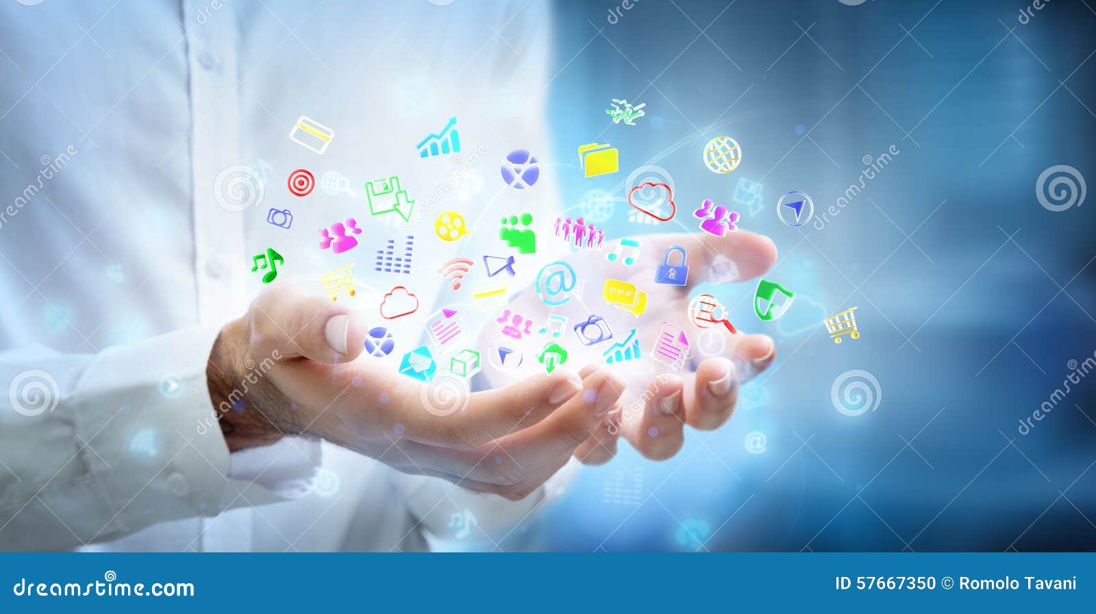 Multitasking Concept - Apps in the Hands Stock Photo - Image of touch ...