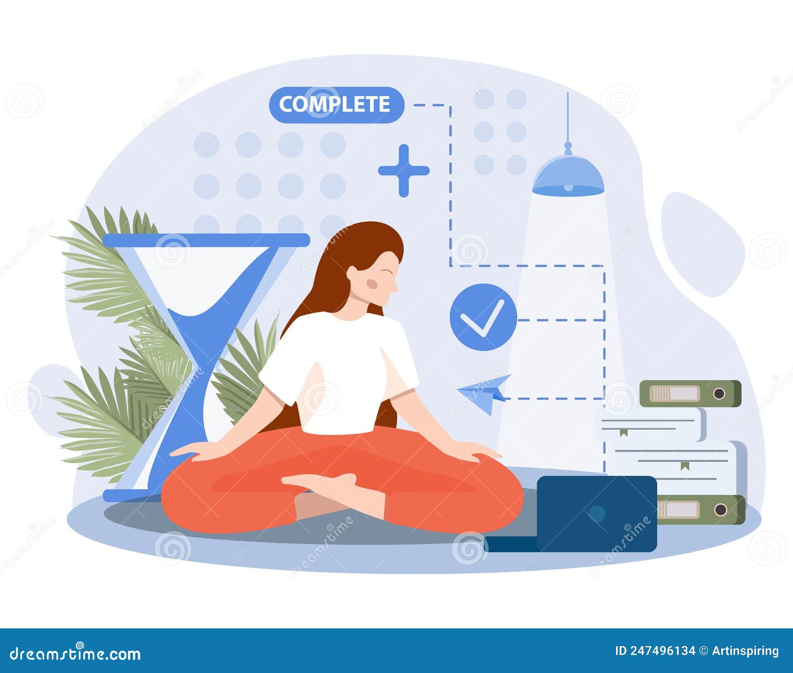 Multitasking Concept. Effective and Successful Office Worker Stock ...