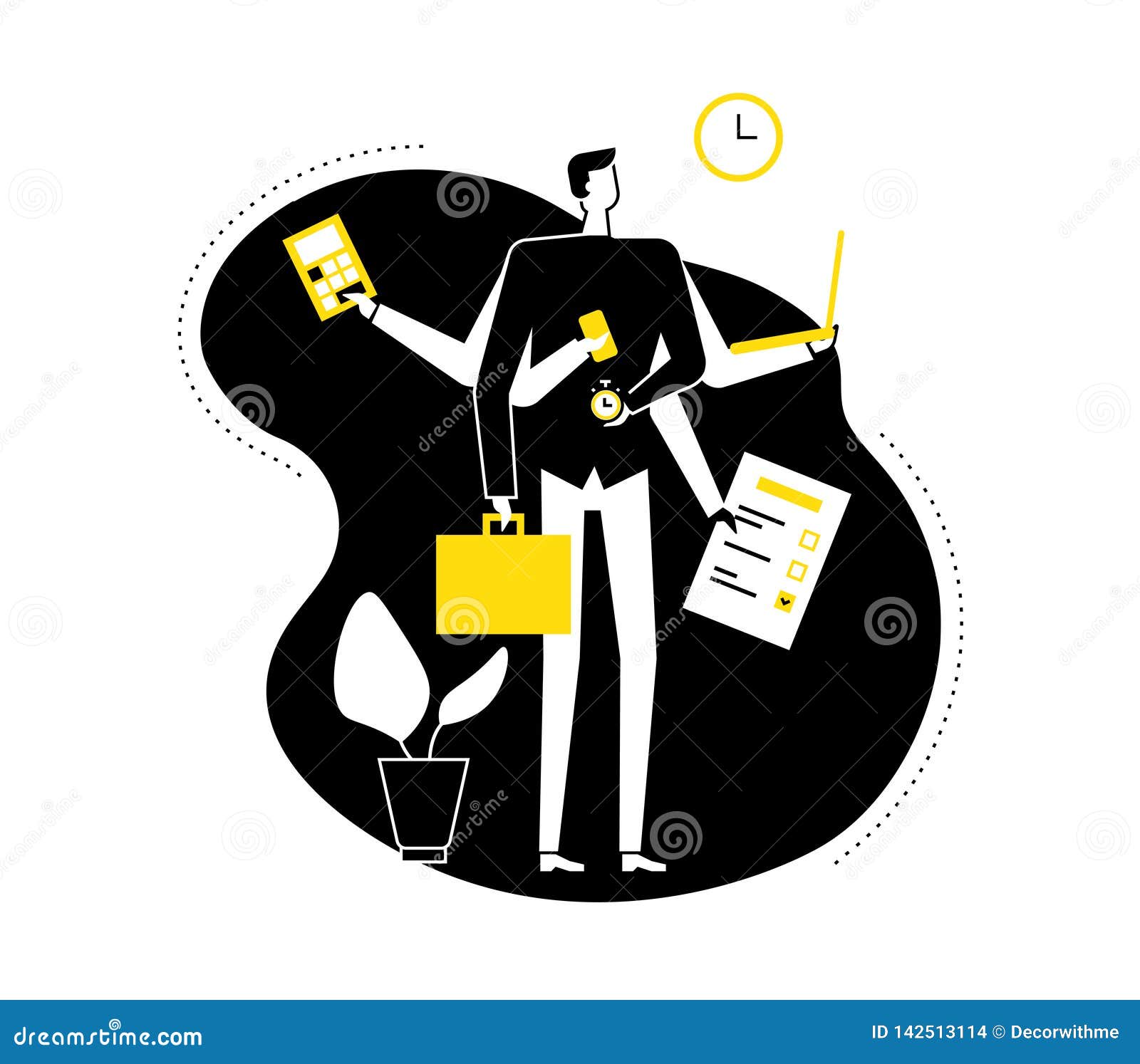 Multitasking Concept - Modern Flat Design Style Illustration Stock ...