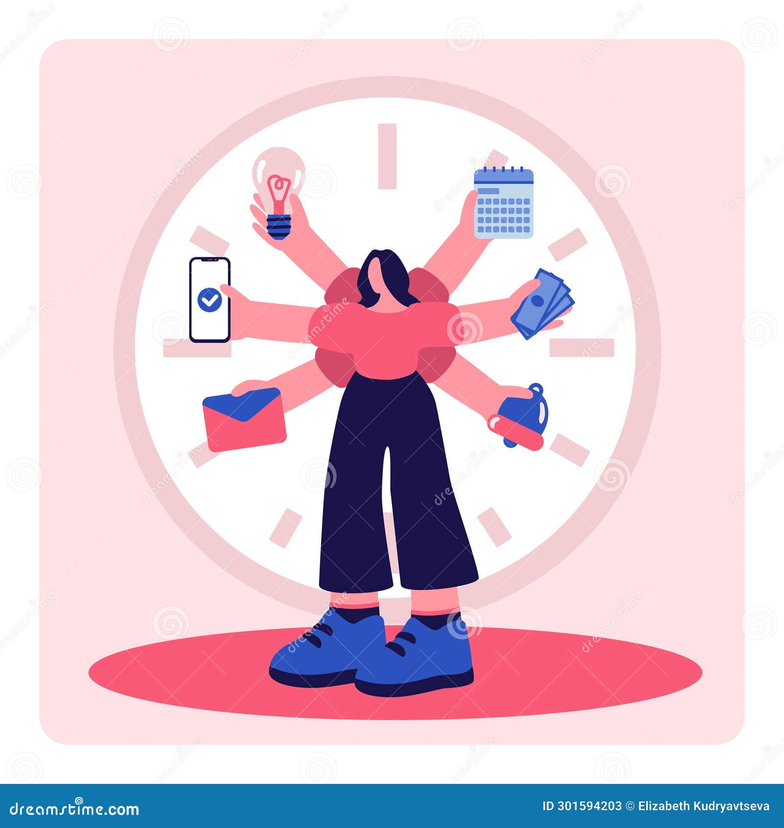 Hands Keep Safe Family Cartoon Vector | CartoonDealer.com #266224521