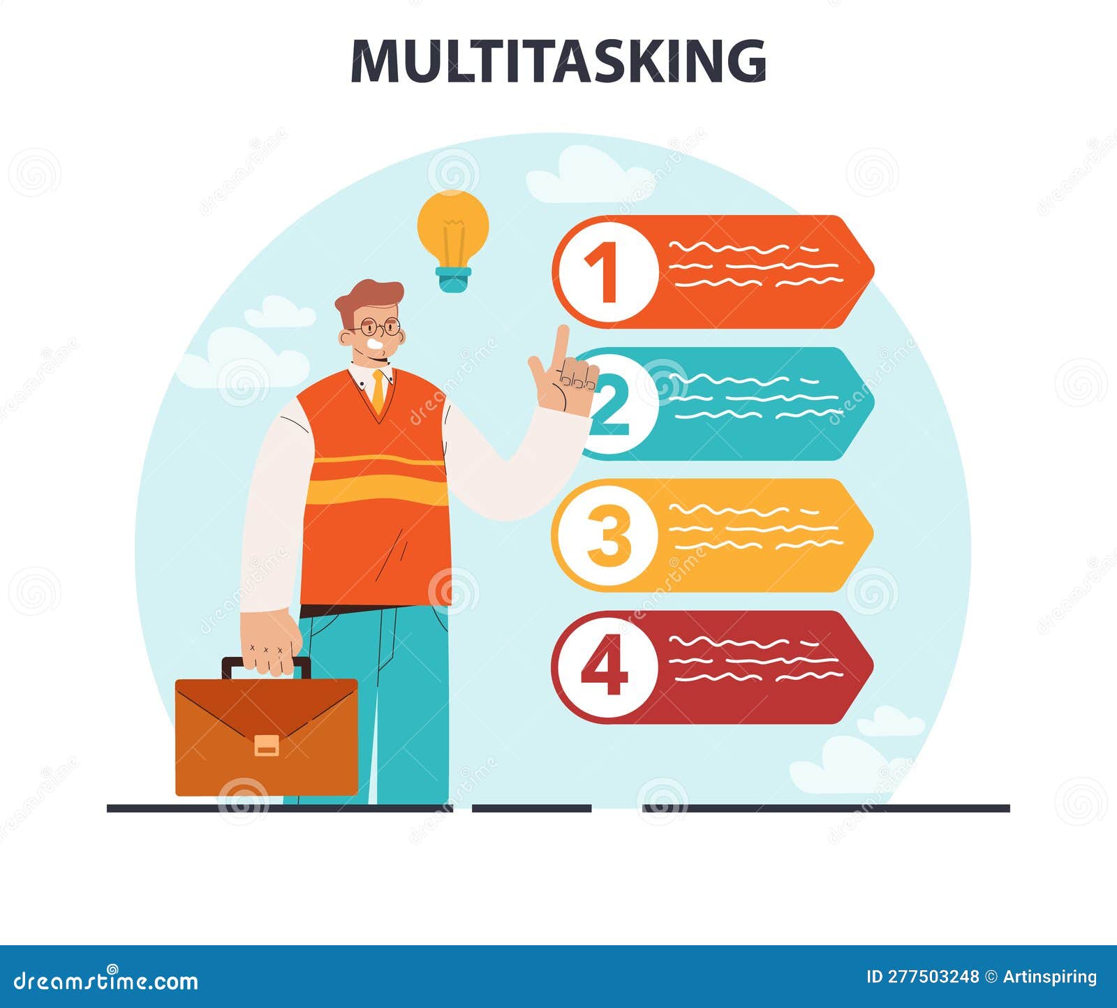 Multitasking. Effective and Competent Male Office Worker Managing Stock ...