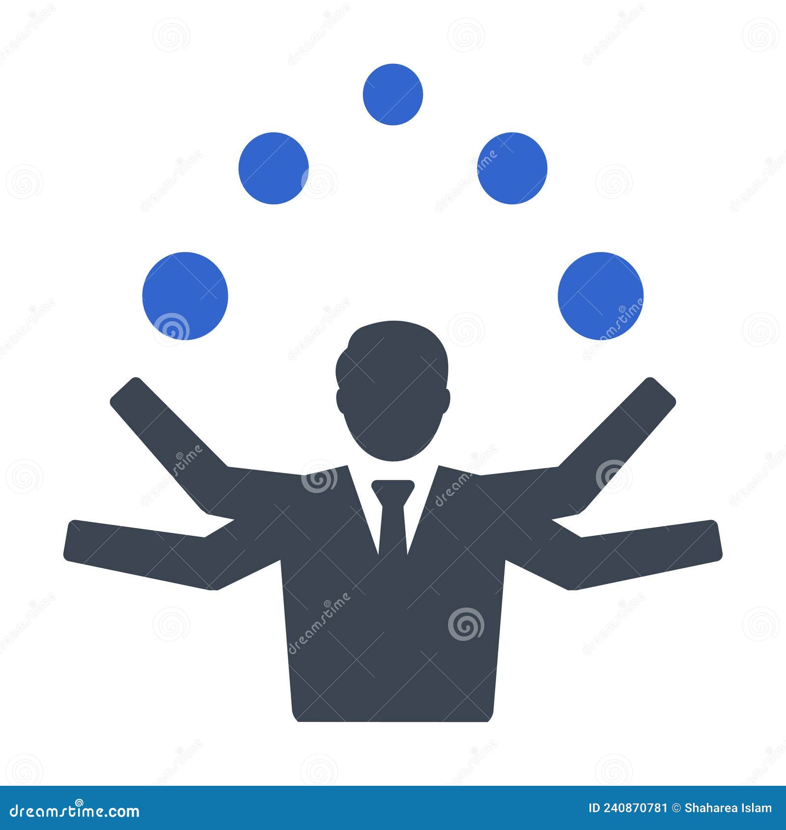 Multitasking icon stock vector. Illustration of designed - 240870781