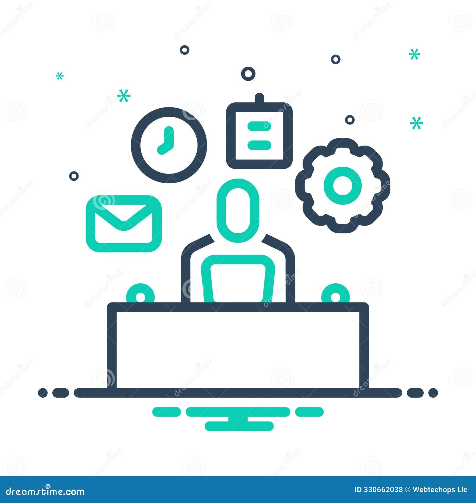 Mix Icon for Multitasking, Multitasker and Work Stock Illustration ...