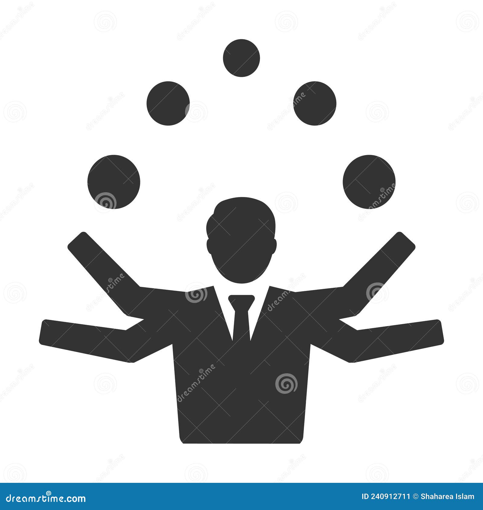 Multitasking icon stock vector. Illustration of designed - 240912711