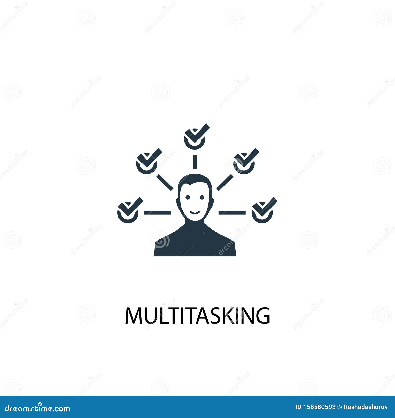 Multitasking Icon. Simple Element Stock Vector - Illustration of multi ...