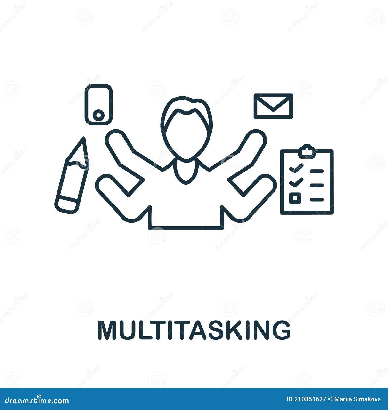 Multitasking Icon. Simple Element from Management Collection. Creative ...