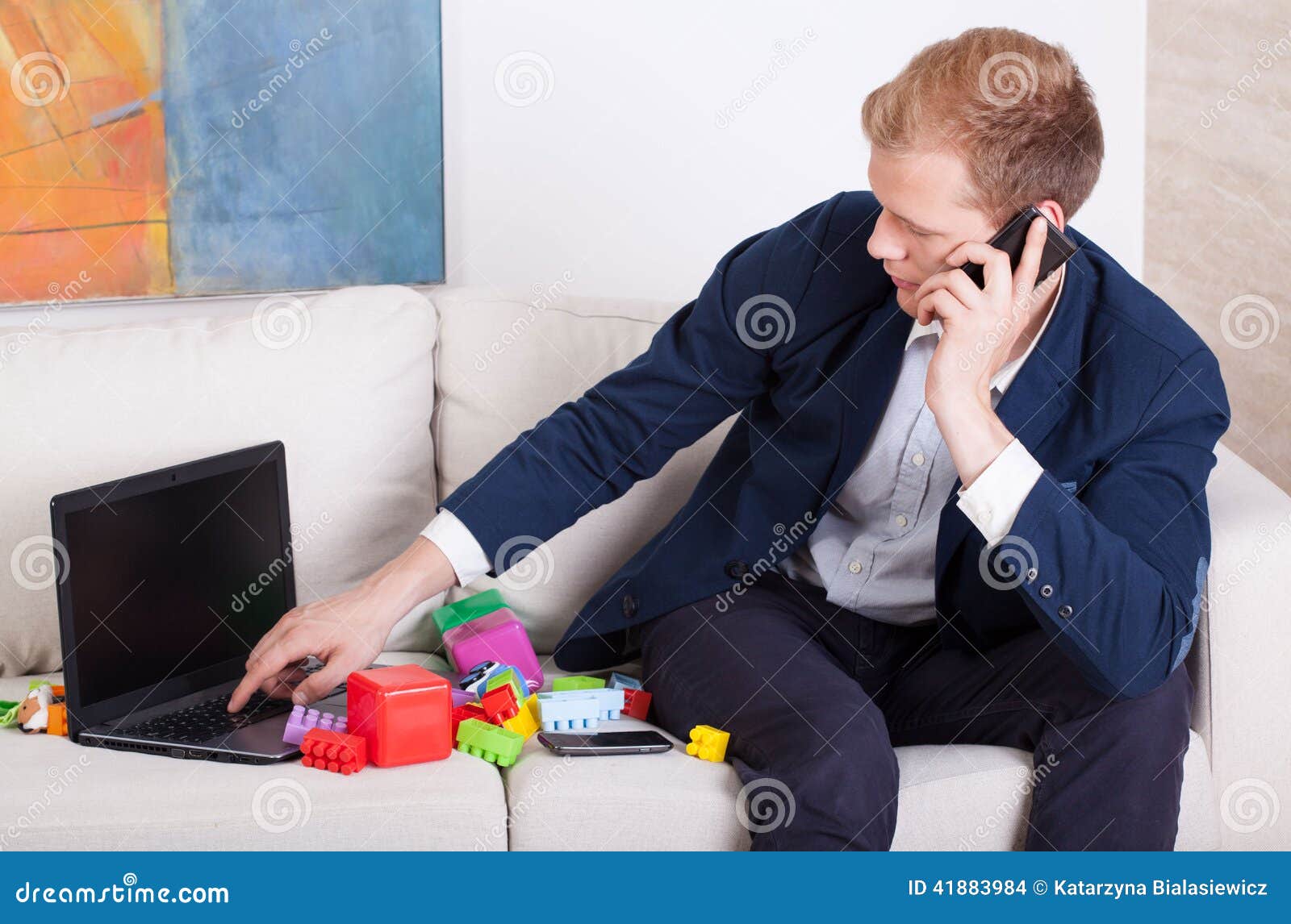 Multitasking man stock photo. Image of looking, boss - 41883984
