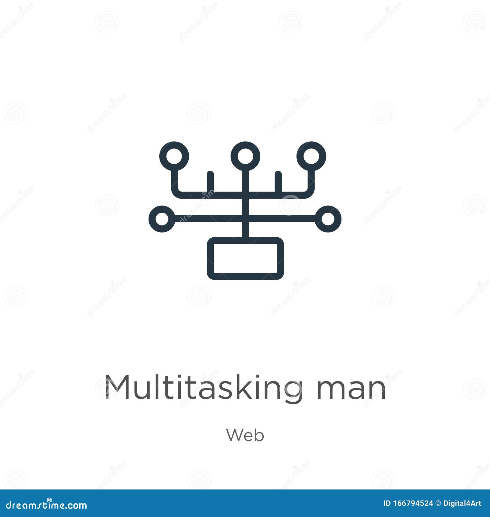 Multitasking Man Icon Vector. Trendy Flat Multitasking Man Icon from ...