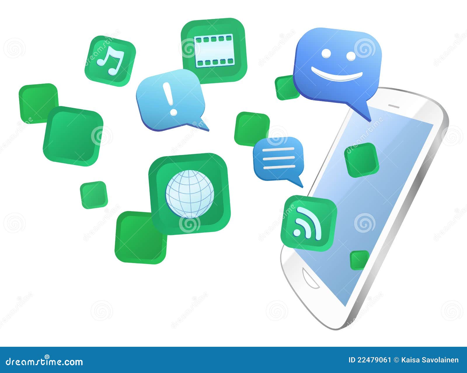 Multitasking with Mobile Phone - Vector Stock Vector - Illustration of ...