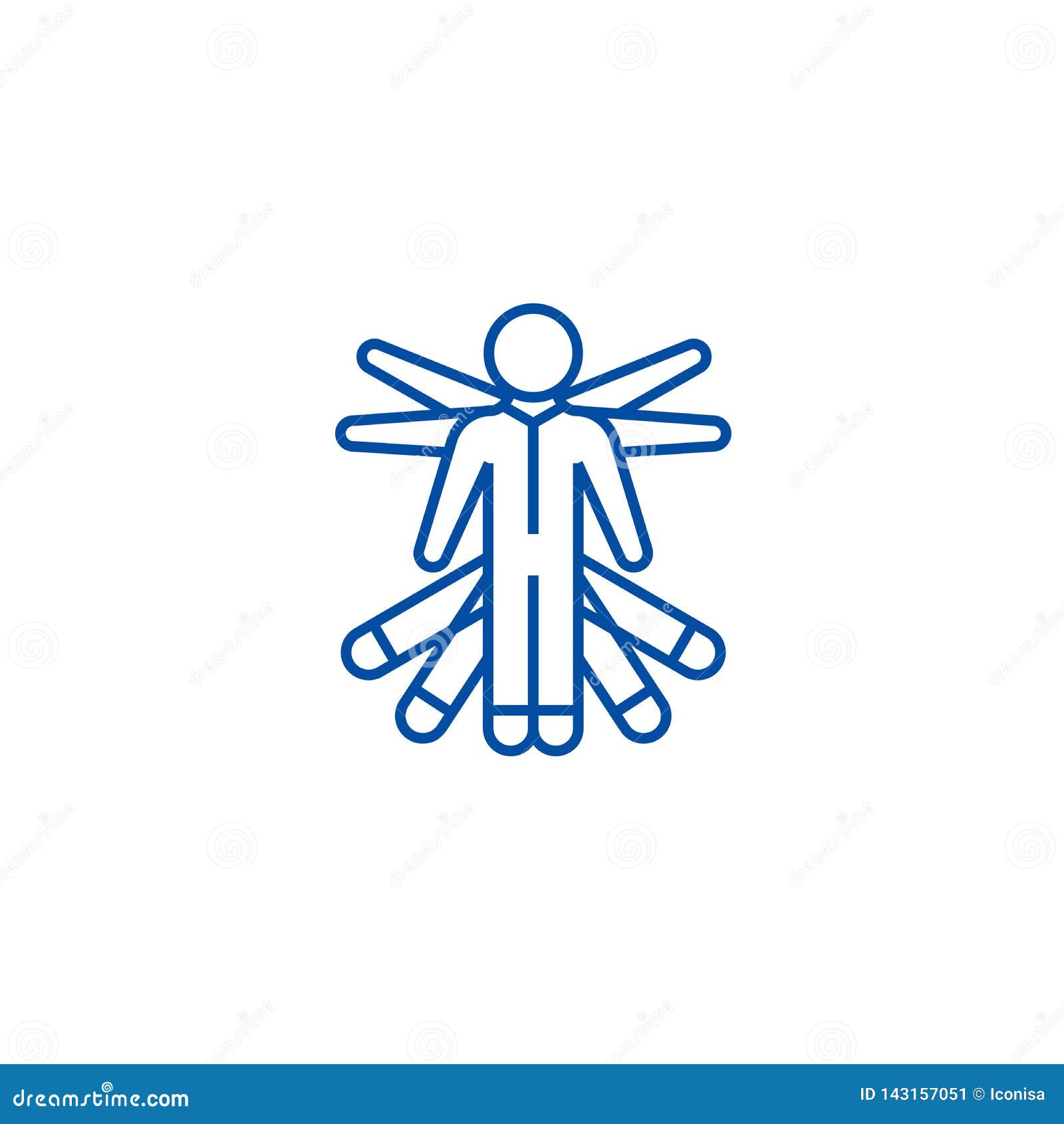 Multitasking,project Management Line Icon Concept. Multitasking,project ...