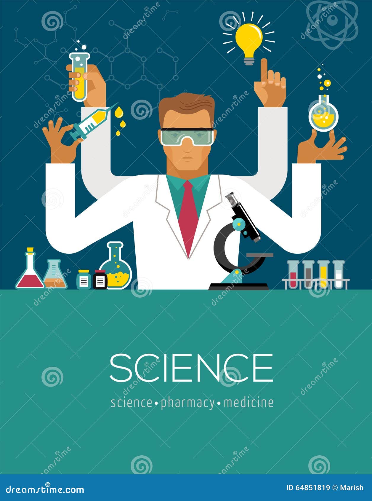 Chemistry Lab, Multitasking Gesture And Teamwork Icons Set. Vector ...