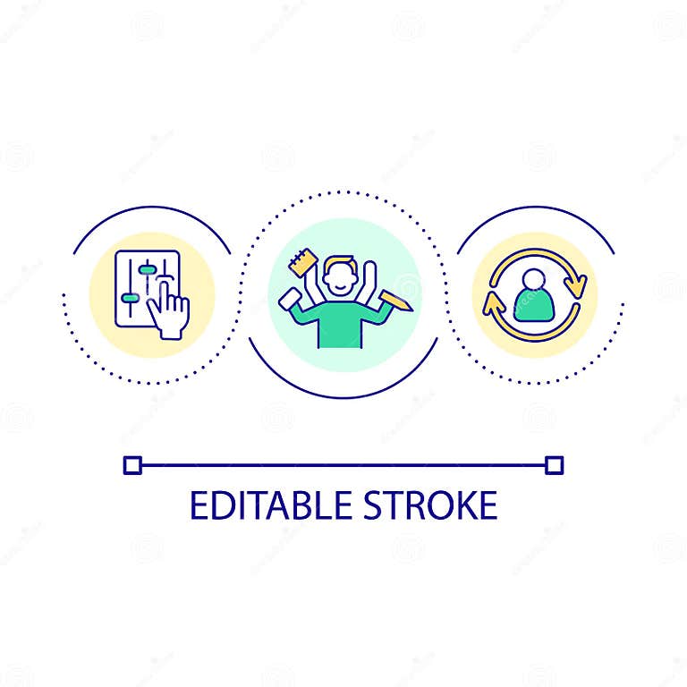 Multitasking Skill Loop Concept Icon Stock Vector - Illustration of ... Multitasking Skill Loop Concept Icon Stock Vector - Illustration of ...