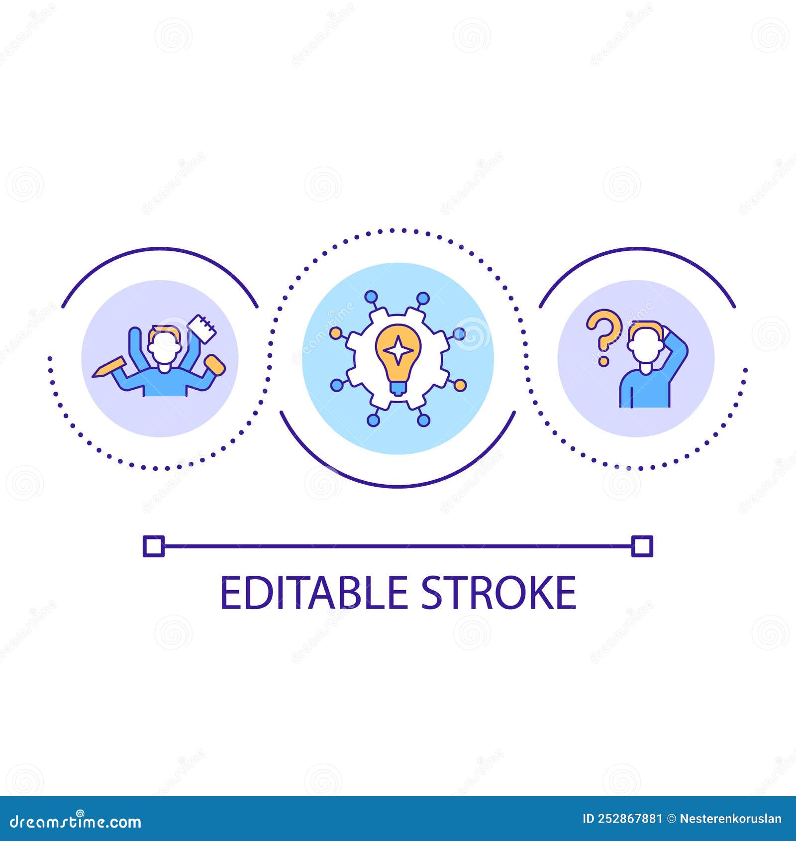 Multitasking Skills Loop Concept Icon Stock Vector - Illustration of icon, pictogram: 252867881