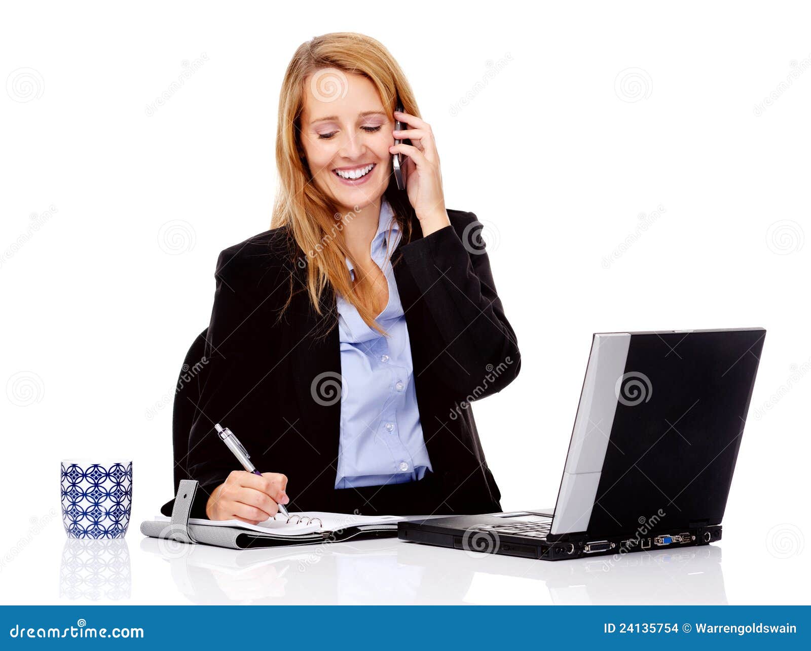 Multitasking woman stock photo. Image of background, career - 24135754