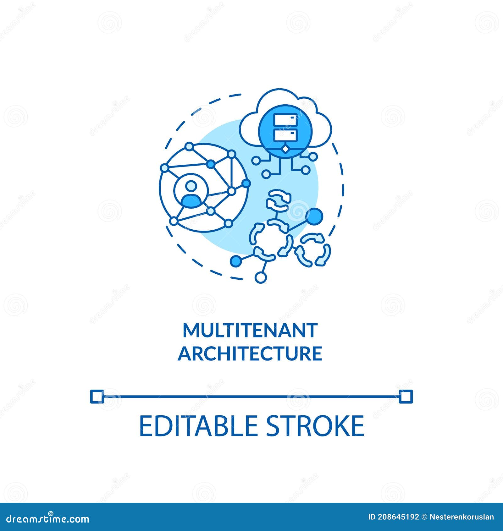 Multitenant Architecture Concept Icon Stock Vector - Illustration of ...