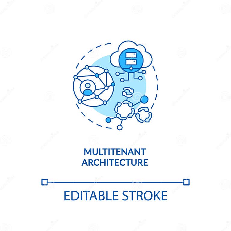 Multitenant Architecture Concept Icon Stock Vector - Illustration of ...