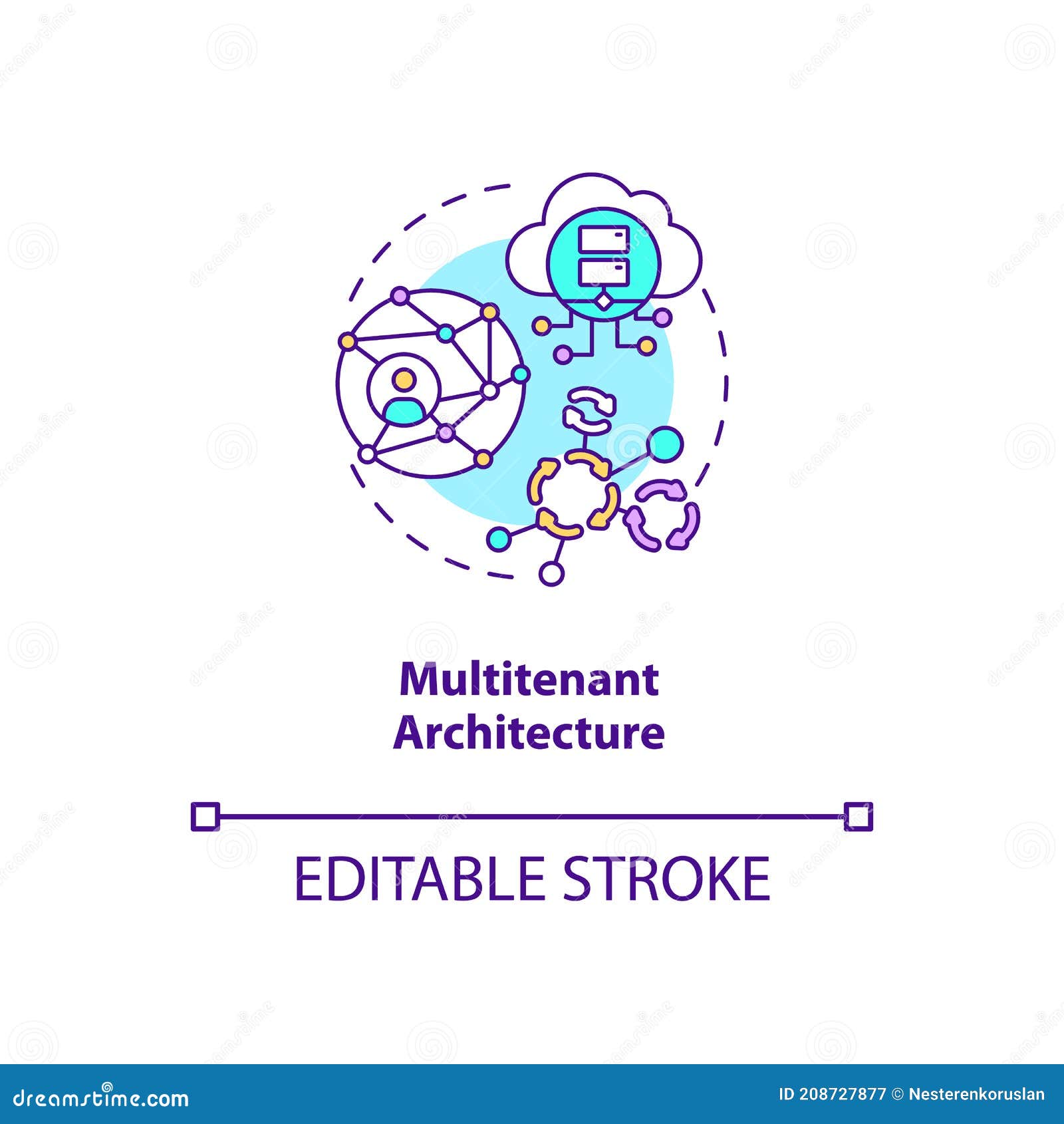 Multitenant Architecture Concept Icon Stock Vector - Illustration of ...