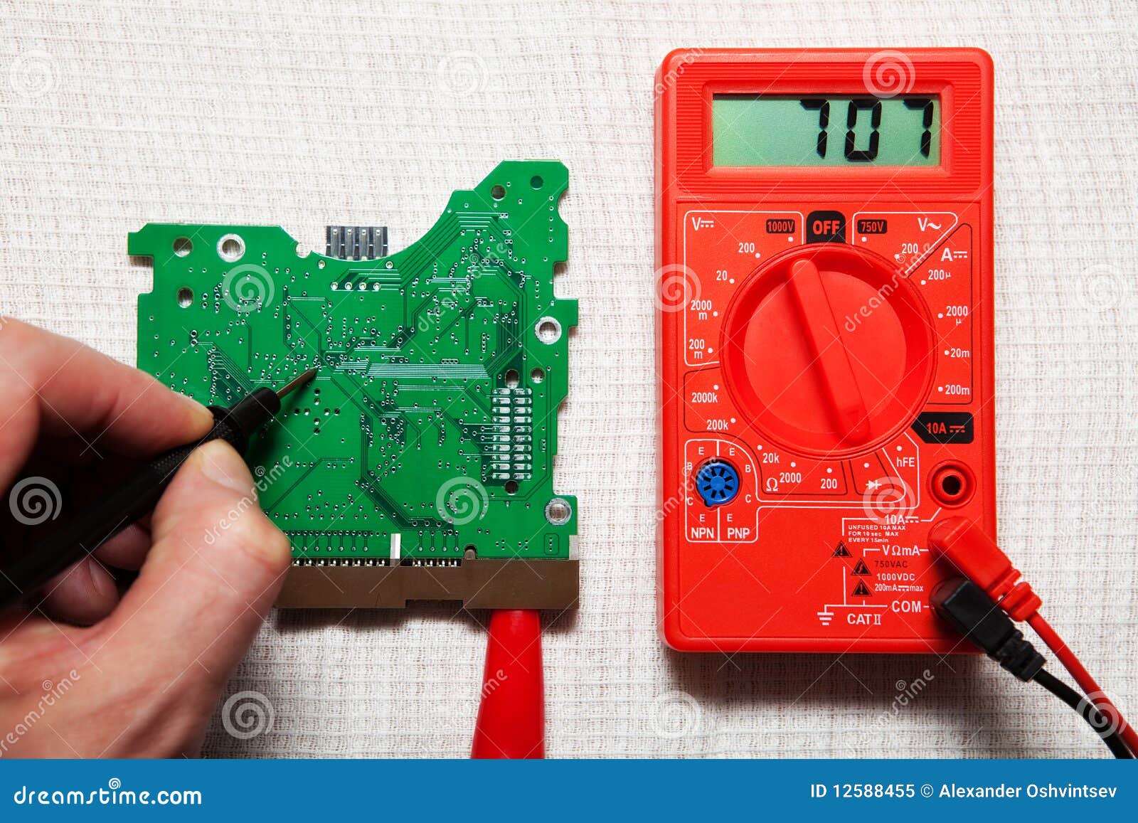 Multitester stock image. Image of tool, precision, voltmeter - 12588455