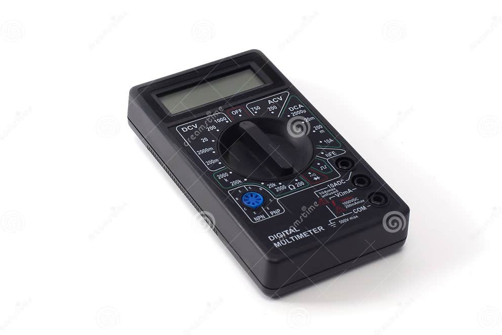Multitester Black Isolated on White Background Stock Image - Image of ...