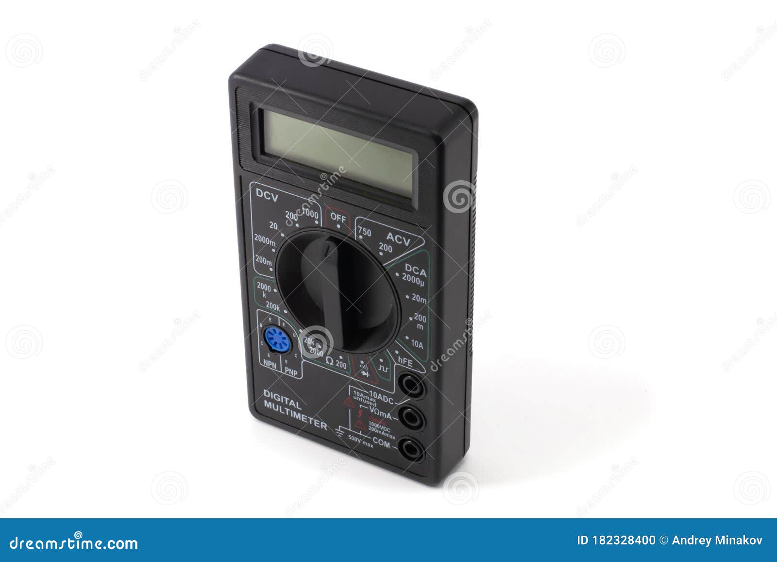 Multitester Black Isolated on White Background Stock Photo - Image of ...