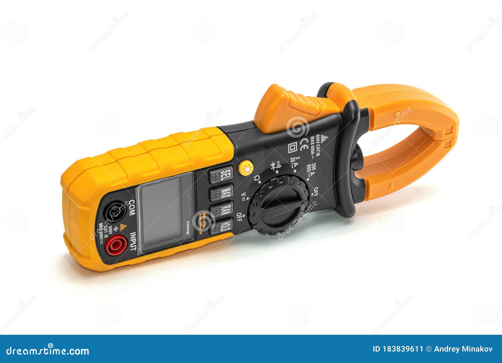 Multitester Current Pliers Isolated Stock Image - Image of tool, meter ...