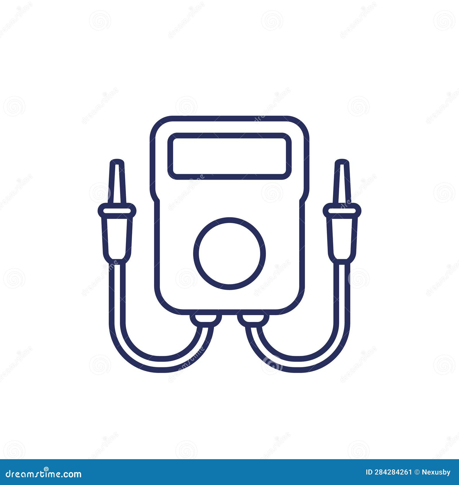 Multimeter Line Icon, Electronics Concept, VOM Vector Sign On White ...
