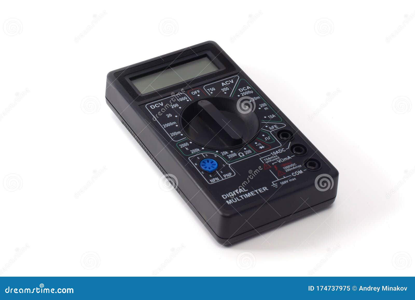 Multitester Negro Aislado Sobre Fondo Blanco Imagen de archivo - Imagen ...