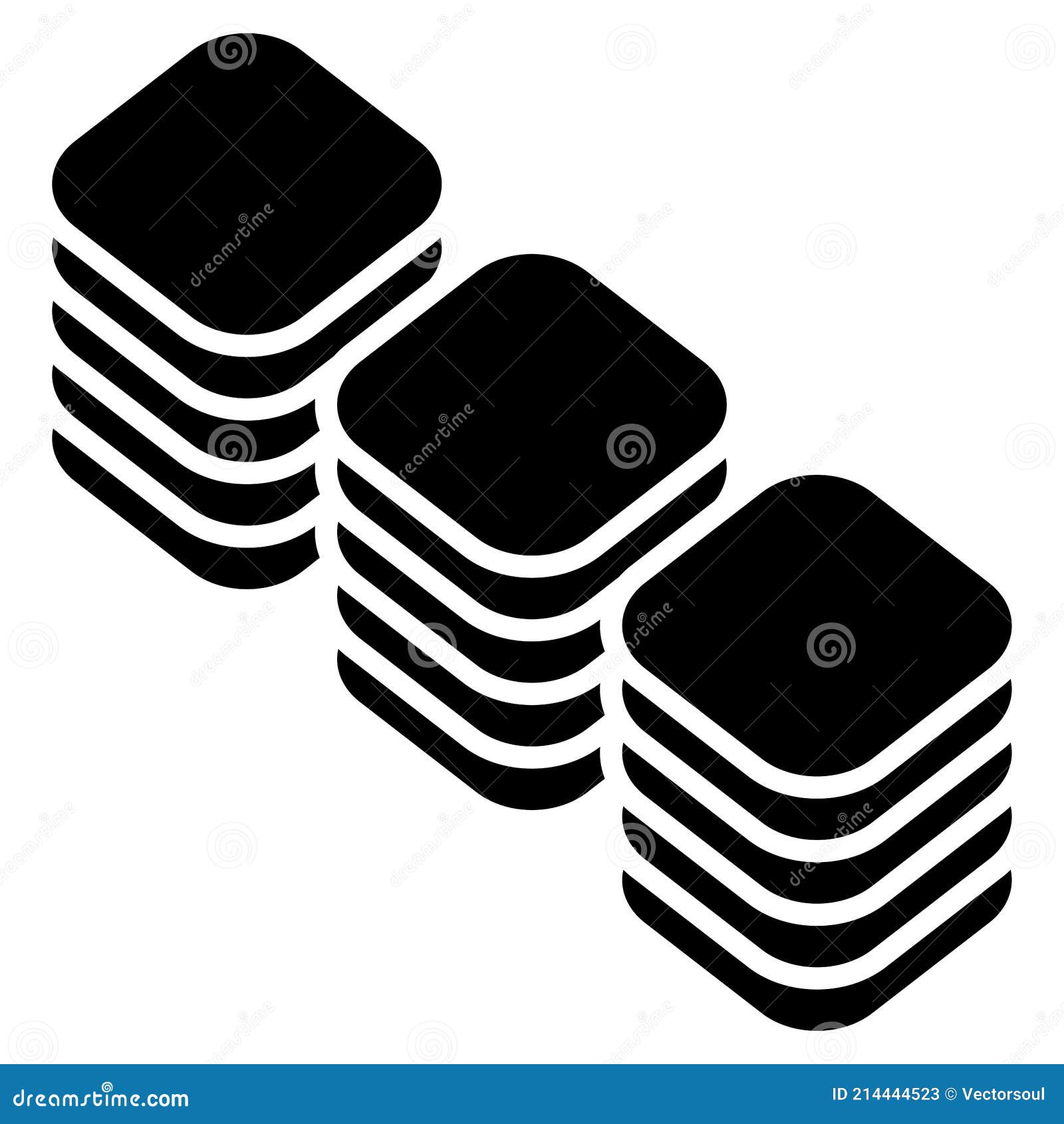 Multitier, Layered Icon for Computing, or Generic Stack Theme. Harddisk ...