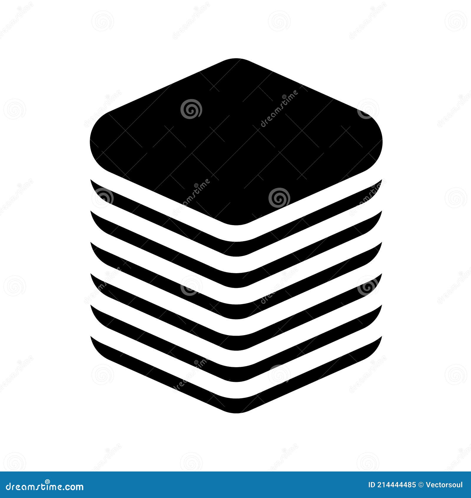 Multitier, Layered Icon for Computing, or Generic Stack Theme. Harddisk ...