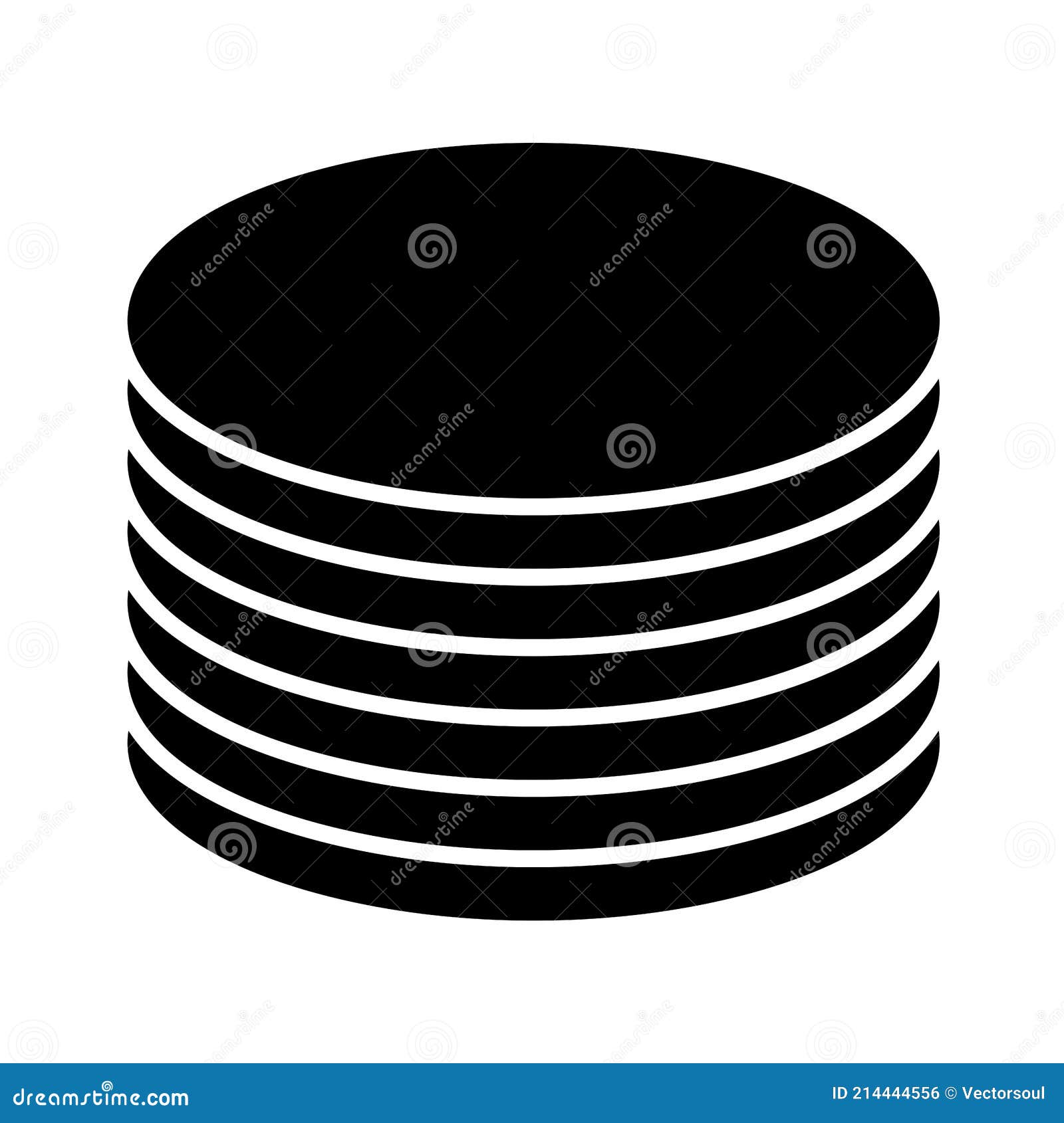 Multitier, Layered Icon for Computing, or Generic Stack Theme. Harddisk ...