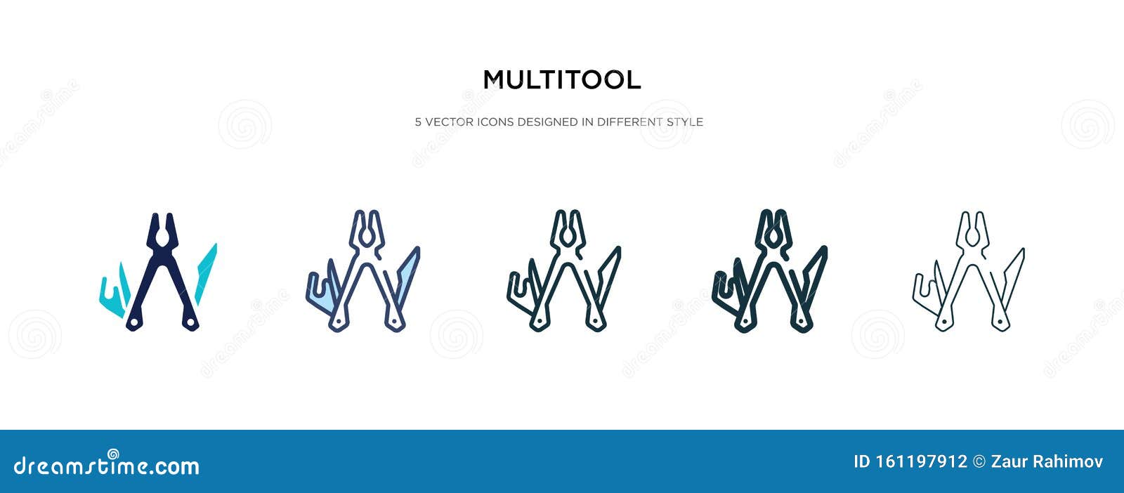 Multitool Icon in Different Style Vector Illustration. Two Colored and ...