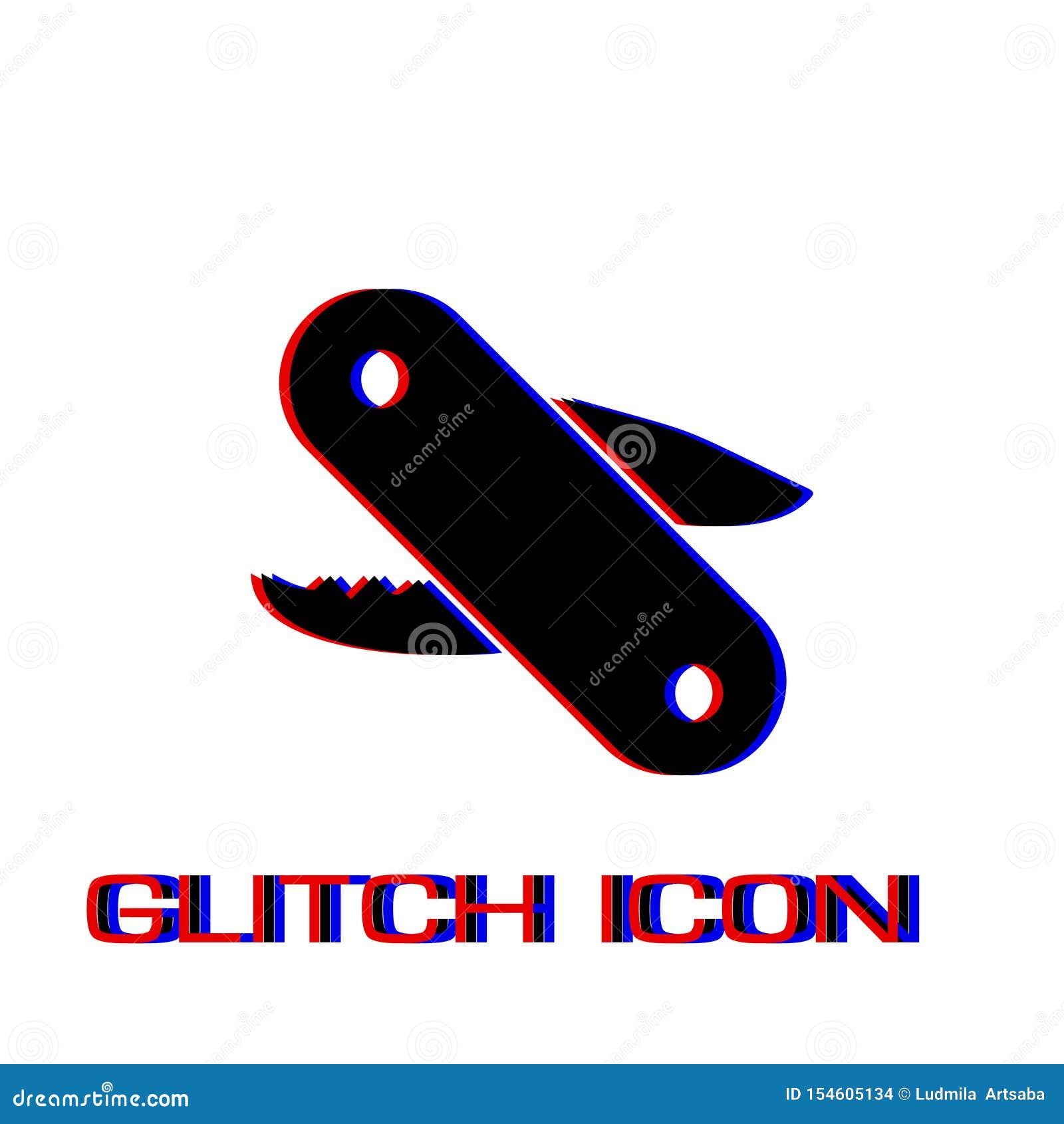 Multitool icon flat stock illustration. Illustration of opener - 154605134