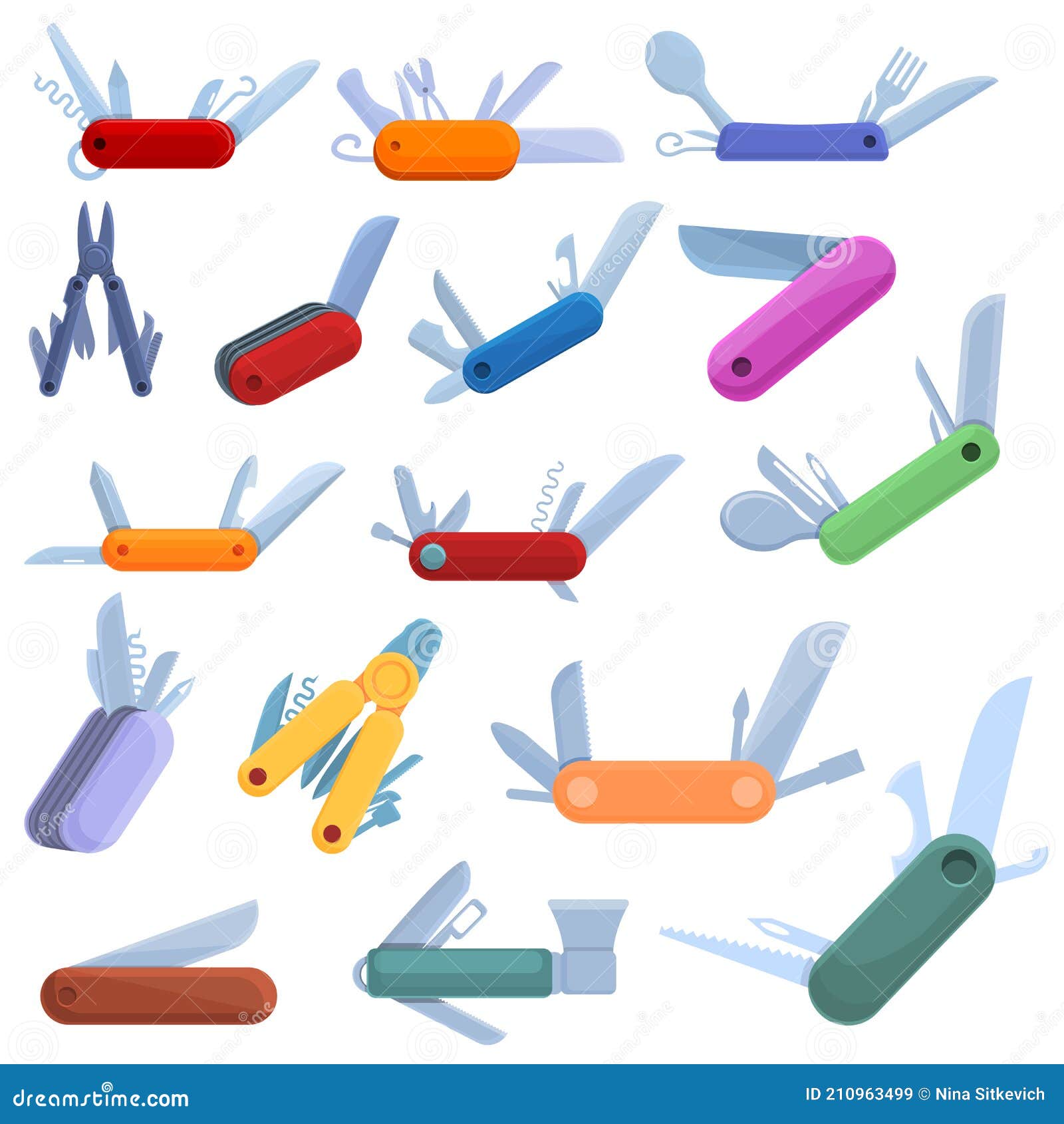 Multitool Icons Set, Cartoon Style Stock Vector - Illustration of ...