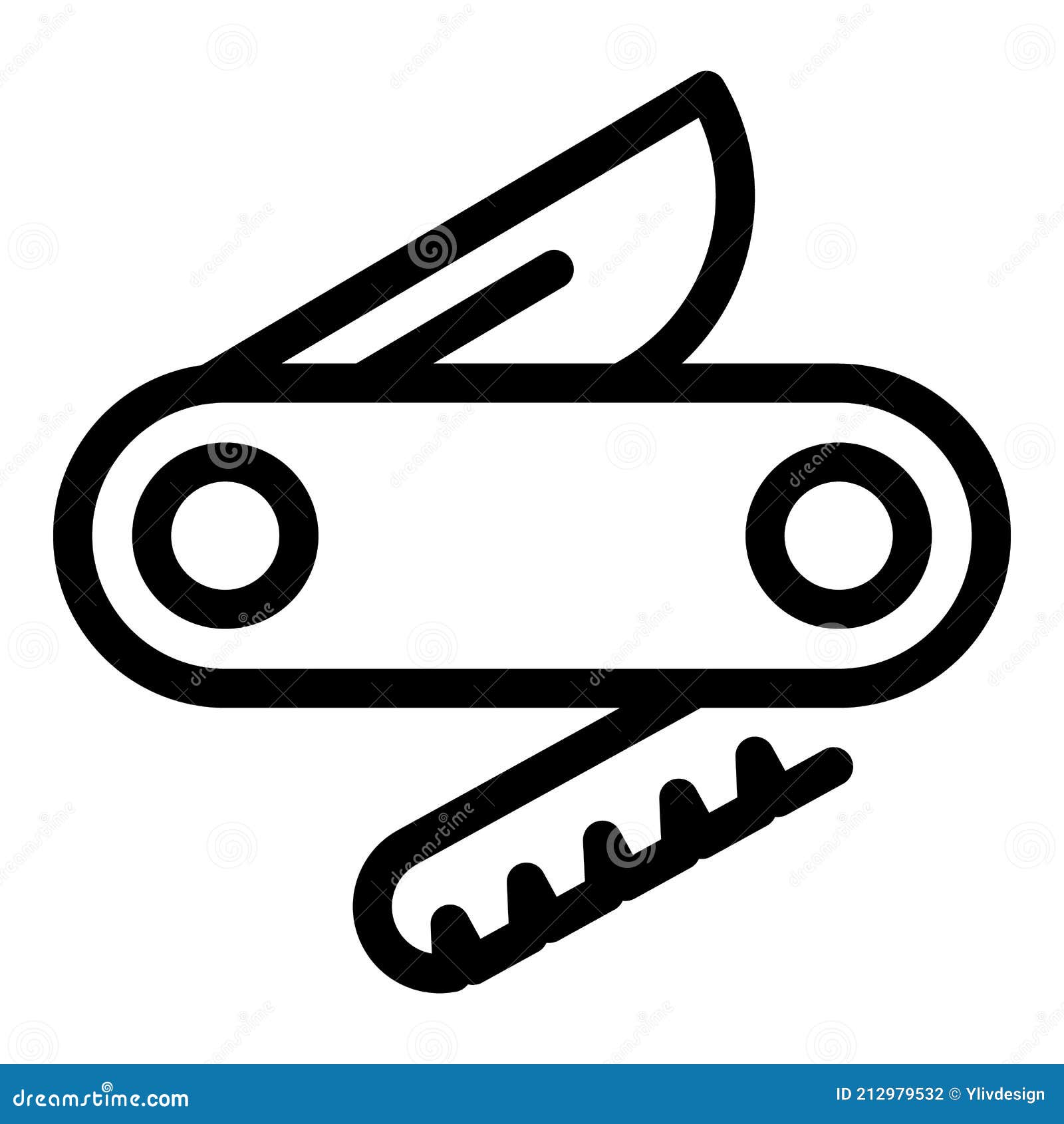 Multitool Linear Icon, Outline Style Stock Vector - Illustration of ...