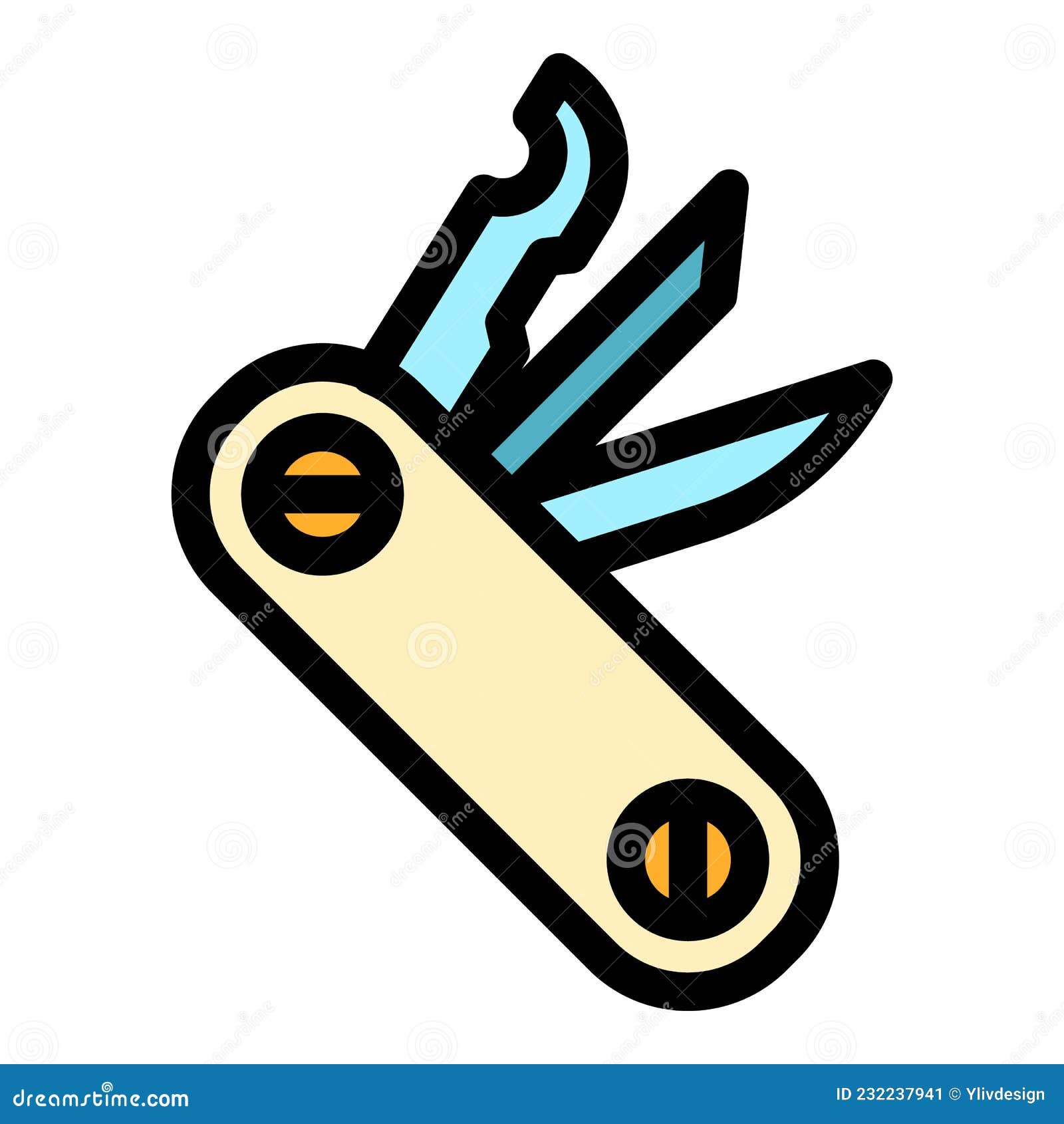 Multitool Purpose Icon Color Outline Vector Stock Vector - Illustration ...