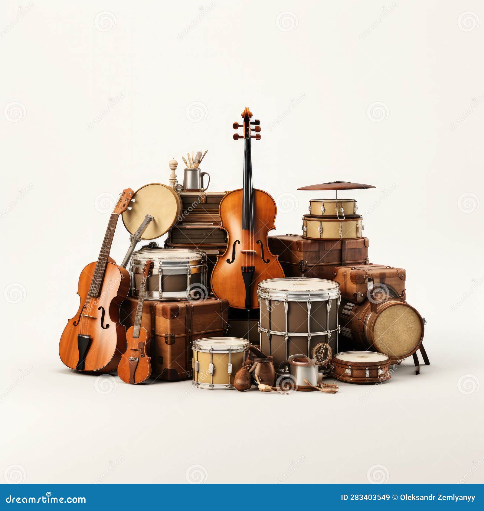 A Multitude of Different Musical Instruments Gathered Together Forms a ...
