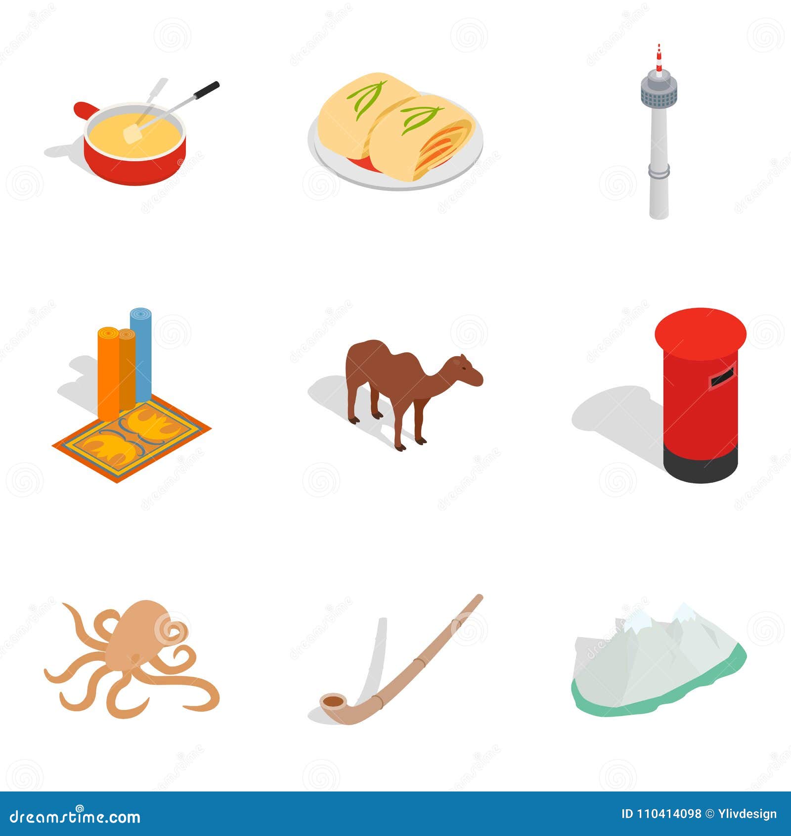 Multitude Icons Set, Isometric Style Stock Vector - Illustration of ...