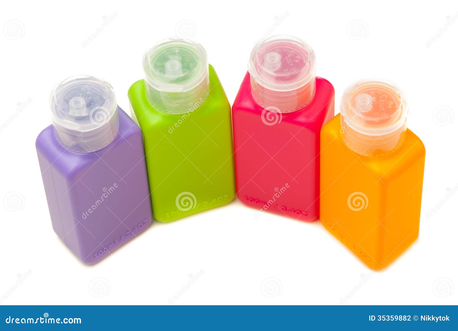 Color Bottles On A White Background Royalty-Free Stock Photo ...